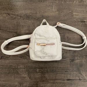 Charming Charlie | Bags | Miri Furry Mini Pink Fur Small Backpack Bag ...